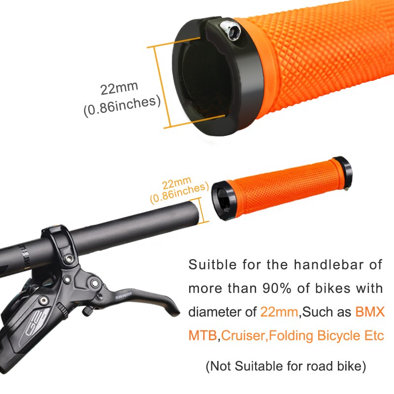 1 Pair Rubber And Aluminium Alloy Cycling Grips Wi... – Vicedeal
