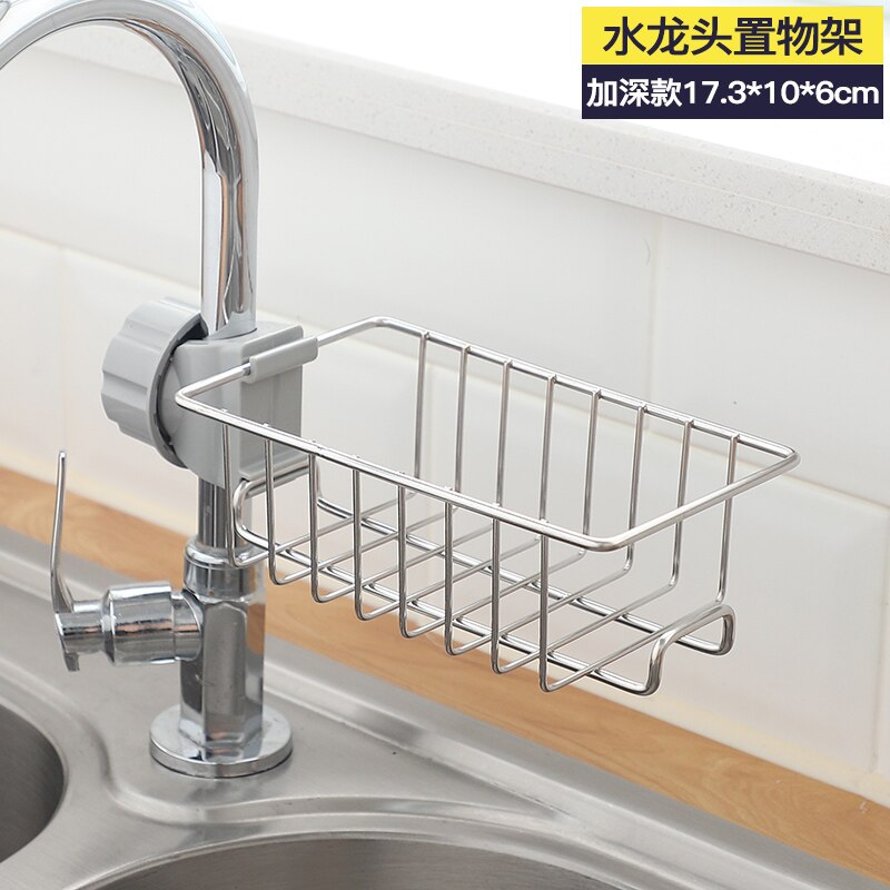 Kitchen supplies stainless steel faucet shelf sink... – Grandado