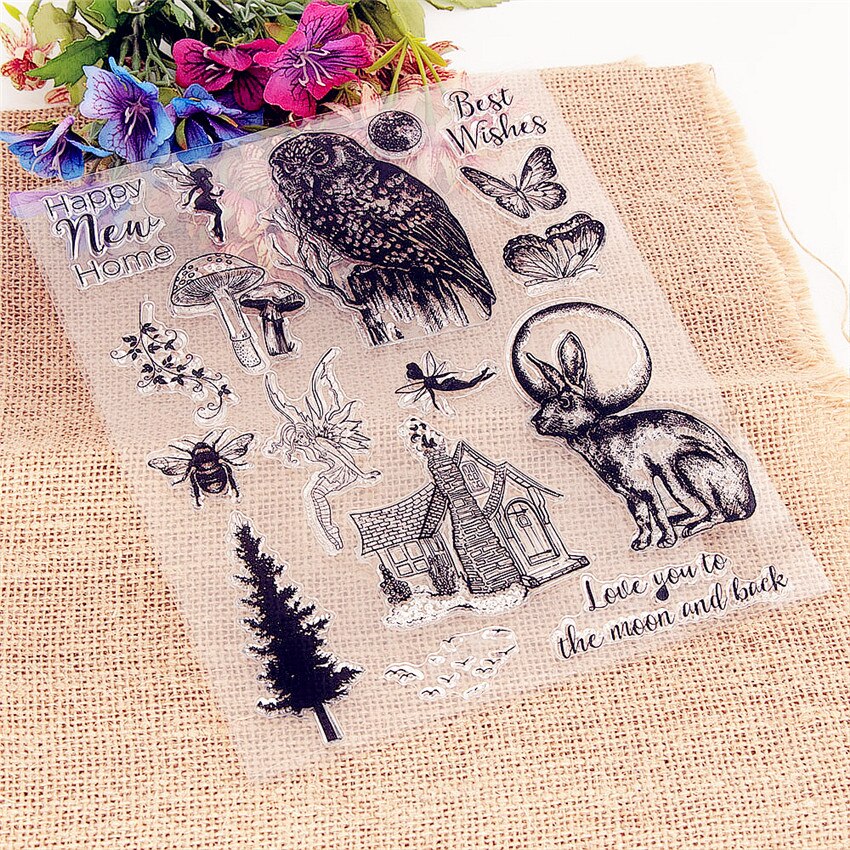 18*21.5CM Owl Transparent Clear Stamps / Silicone ... – Grandado