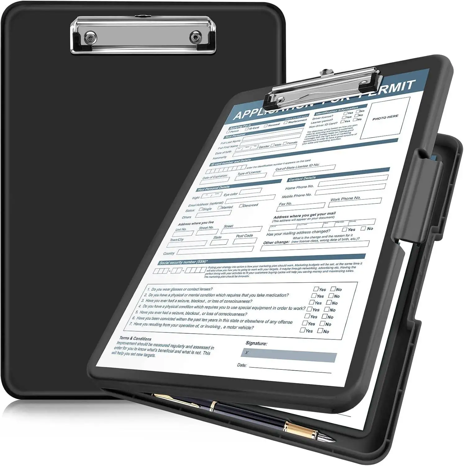 Clipboard with storage 1.30 x 0.94 inches (33x24 c... – Grandado