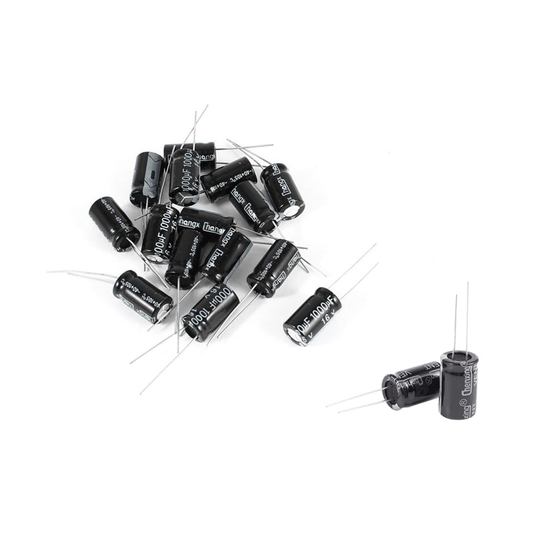25Pcs Electrolytic Capacitor : 15Pcs 16V 1000UF Ra... – Vicedeal