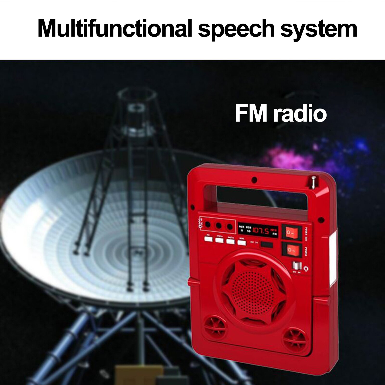 HN-1320ULS Portable Outdoor Solar AM/FM Radio Musi... – Grandado