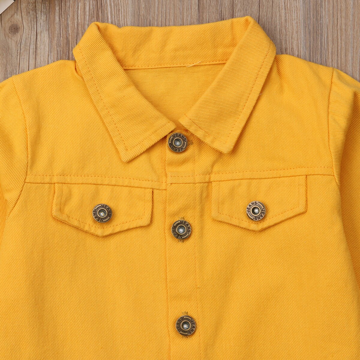 Girls Coats Baby Girl Cotton Yellow Children's Den... – Grandado