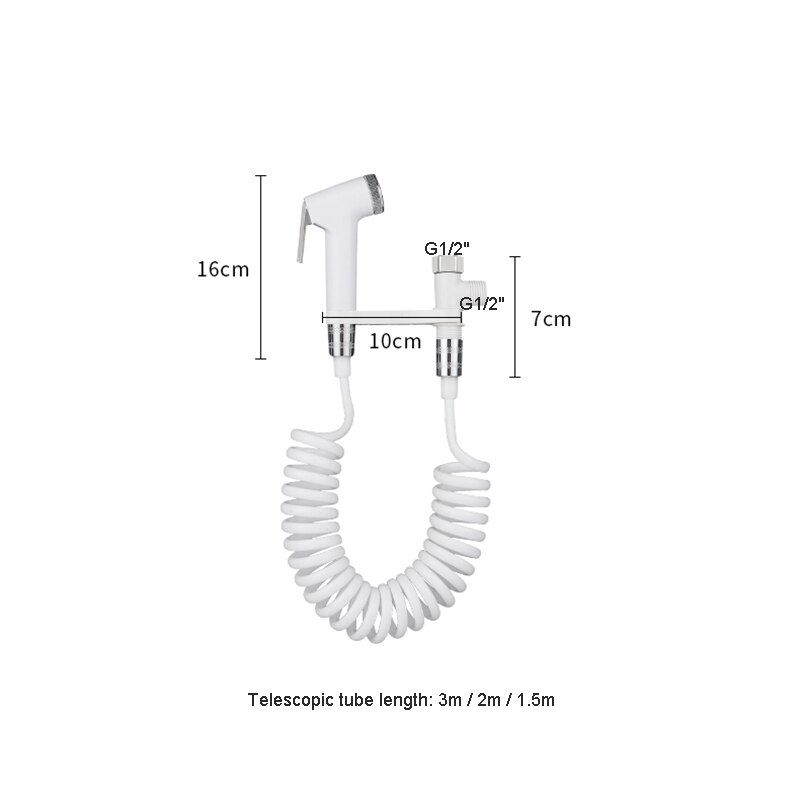 Kylpyhuoneen bideesuihku abs wc -vesihana valkoine... – Grandado
