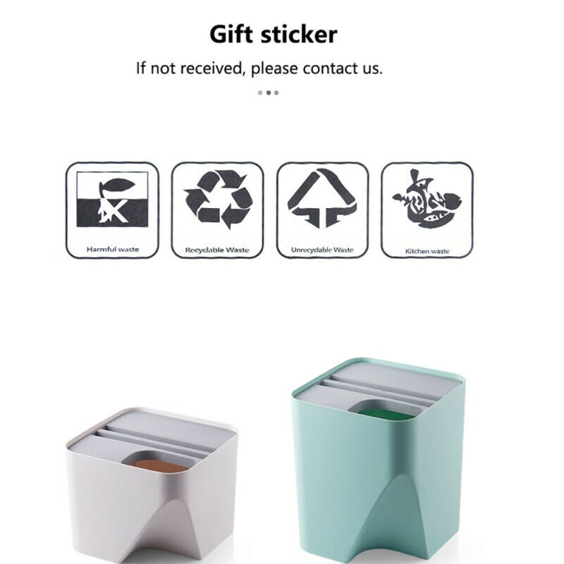 Household Recycling Dry Wet Separation Bin Stack k... – Grandado