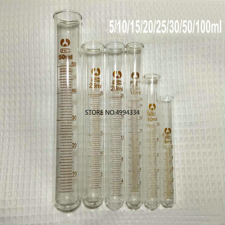 / 24pcs/lot Round bottom Glass graduated test tube... – Grandado