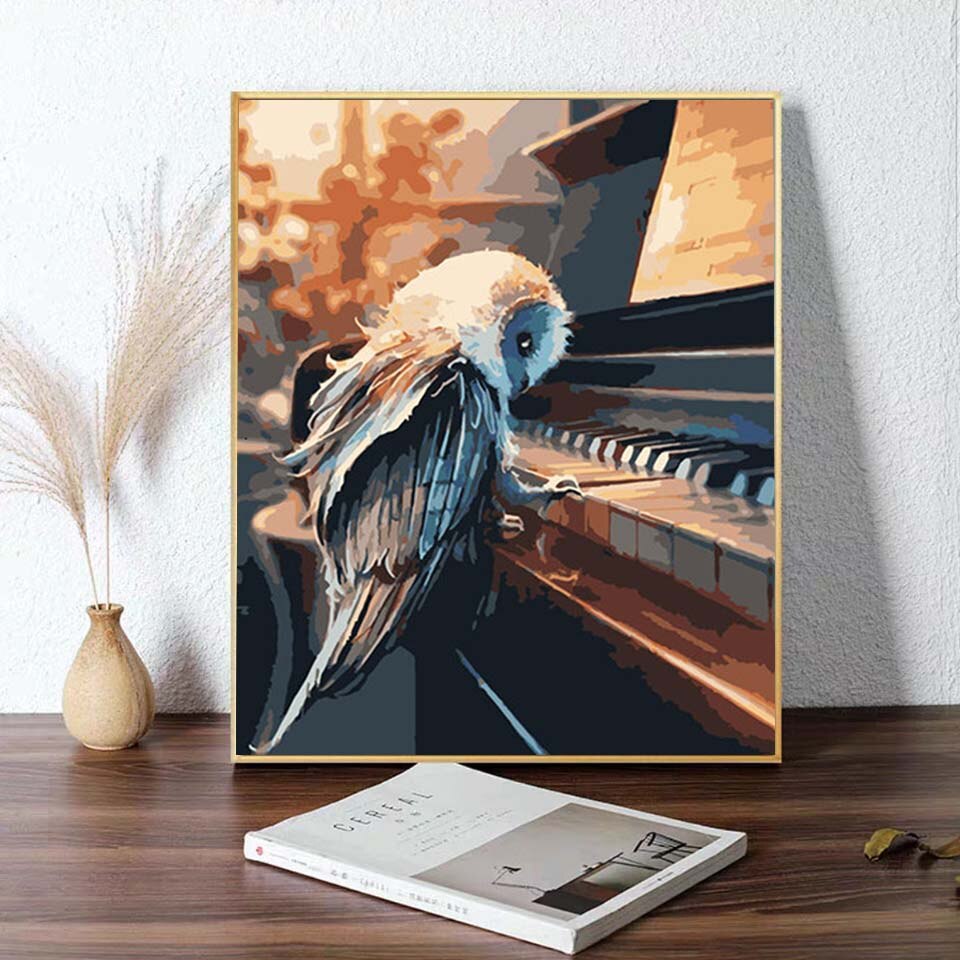 AZQSD Draw By Number On Canvas Birds HandPainted D... – Grandado