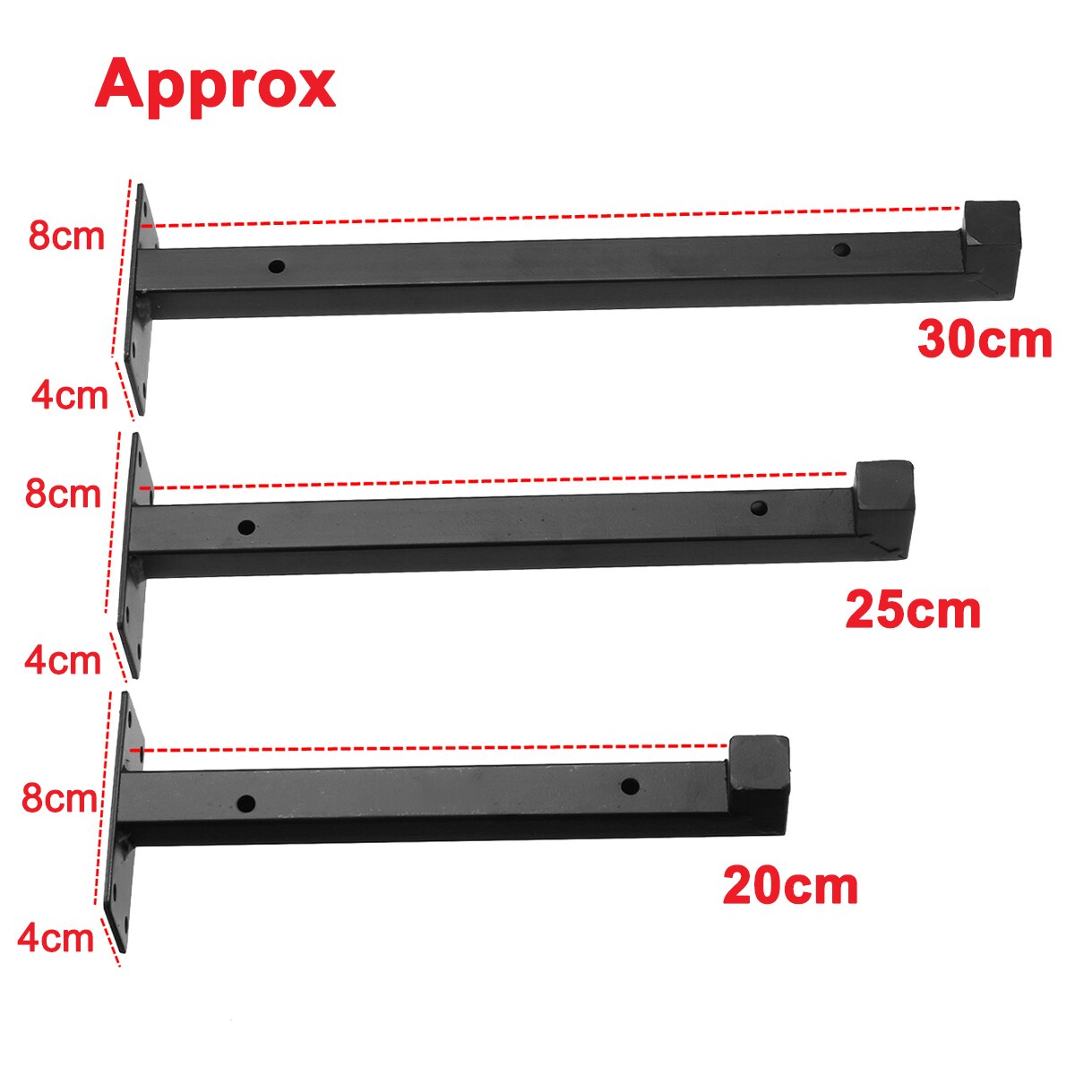 1 Stuks 20Cm/25Cm/30Cm Wandmontage Plank Beugel Zw... – Grandado