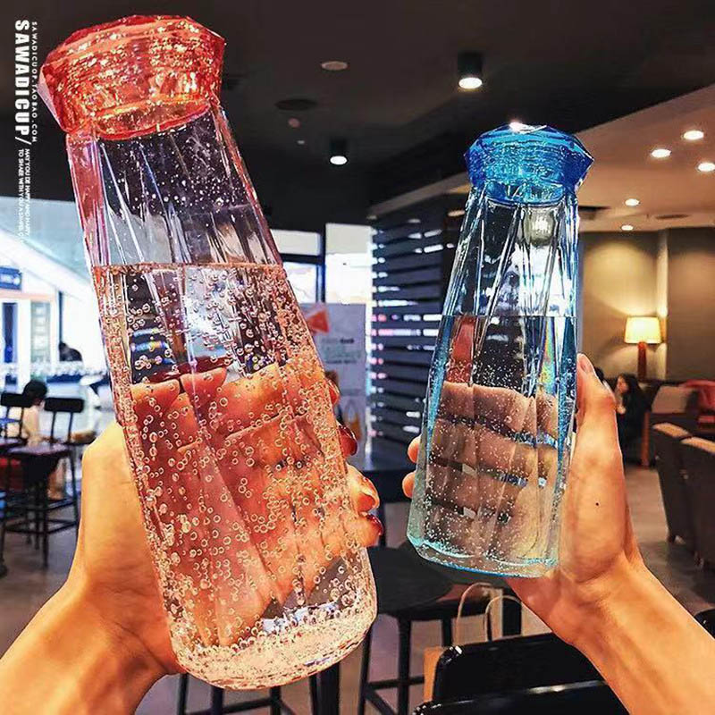 Diamond Water Cup Glass Cup 401-500ml Lead-Free He... – Vicedeal