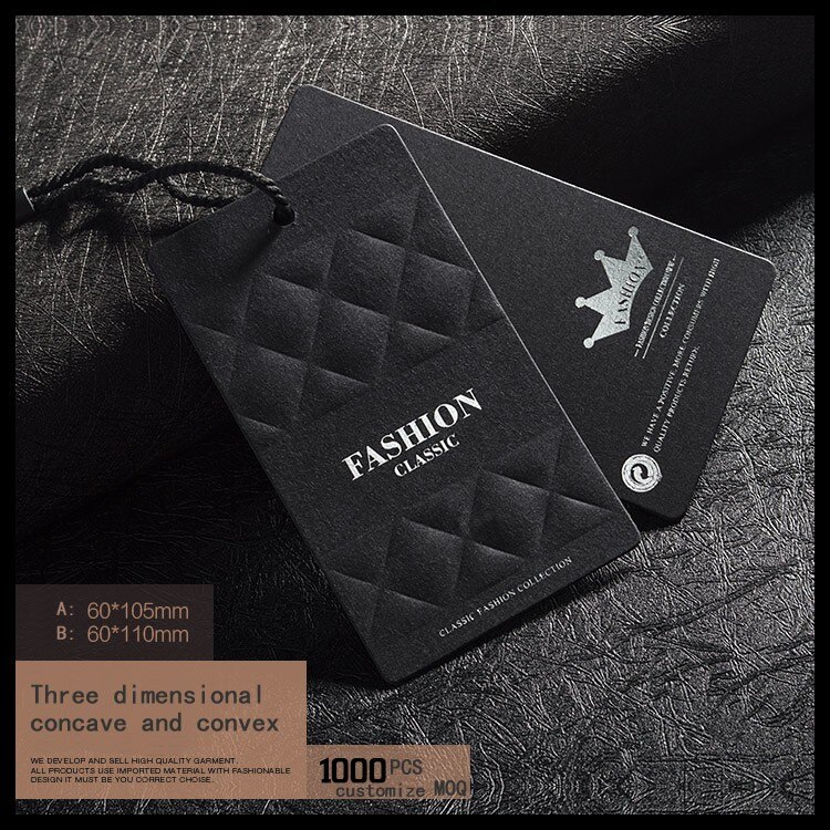 Custom paper tags with gold/color printed/UV/ for ... – Grandado