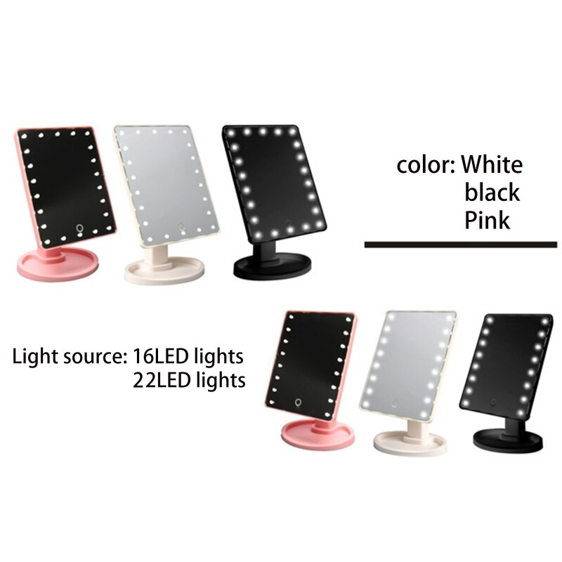 116/22 LEDs Touchscreen Dimming LED Makeup Mirror ... – Vicedeal