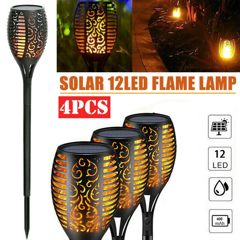 4Pcs Solar Torch Flame Dancing Light LED Flickerin... – Grandado