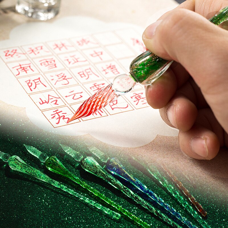 Good Healthy Luminous Glass Dipping Pen Vintage Gl... – Grandado