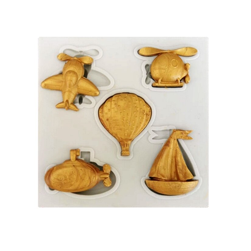 Silicone Mold Airplane Sailboat Helicopter Sugarcr... – Vicedeal