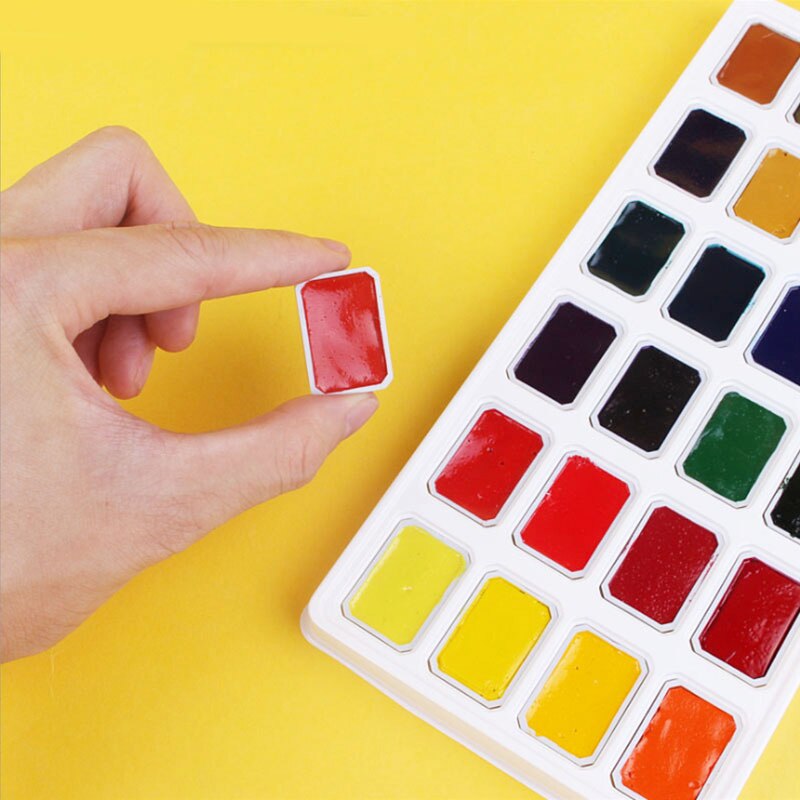 rosa watercolor paint full block solid 16/24 color... – Vicedeal