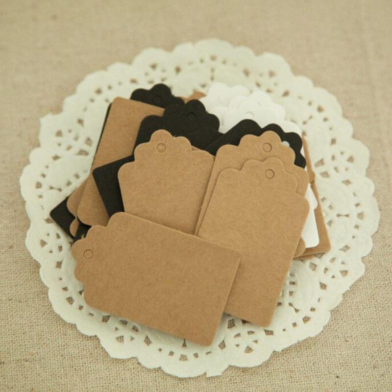 100PCS Natural Brown Kraft Paper Tags With Jute Tw... – Grandado