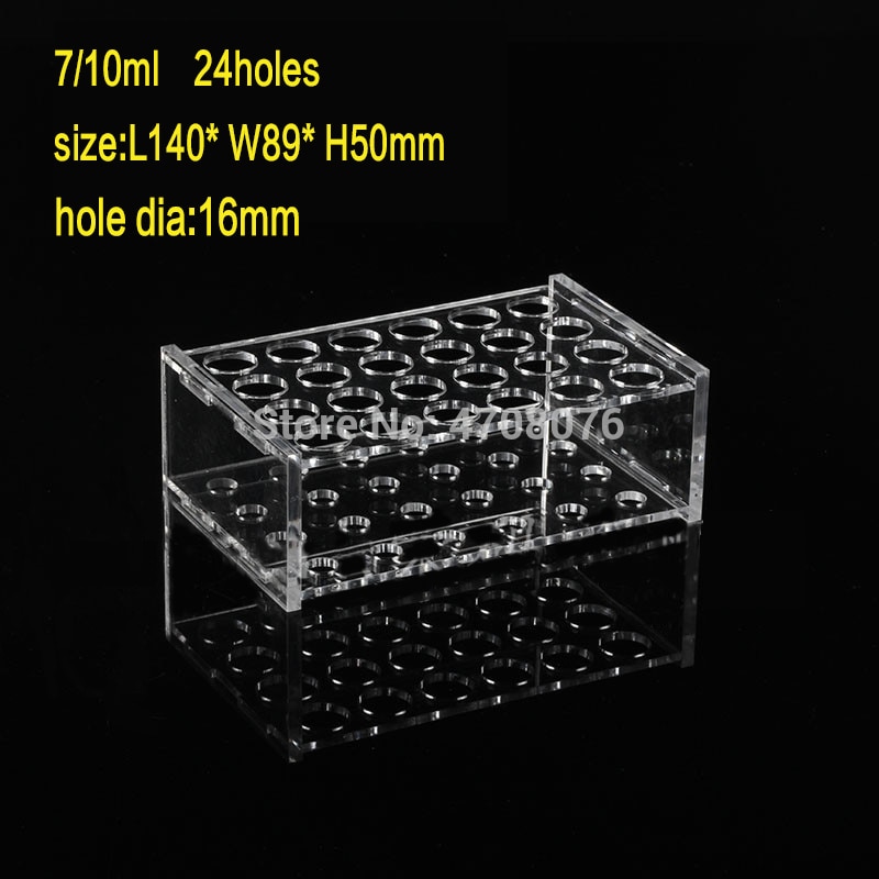 24 holes * dia 16mm Plastic Transparent Lab Test T... – Vicedeal