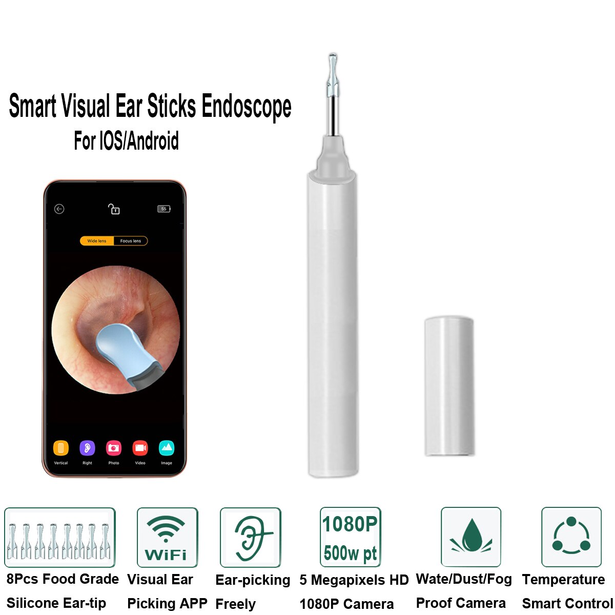 Handheld Smart Visuele Earpick Ear Care Wifi App O... – Vicedeal