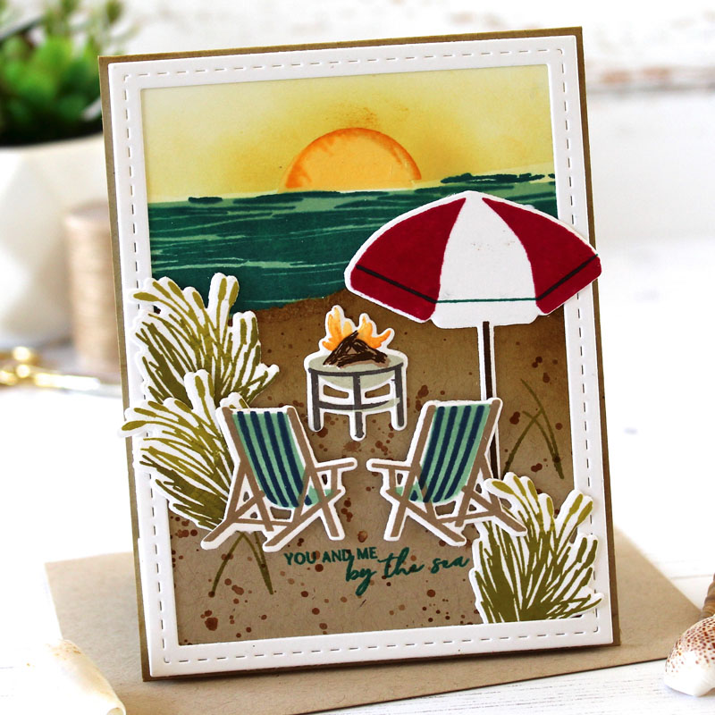 Better at the Beach Stamp Set Ocean Waves Transpar... – Grandado