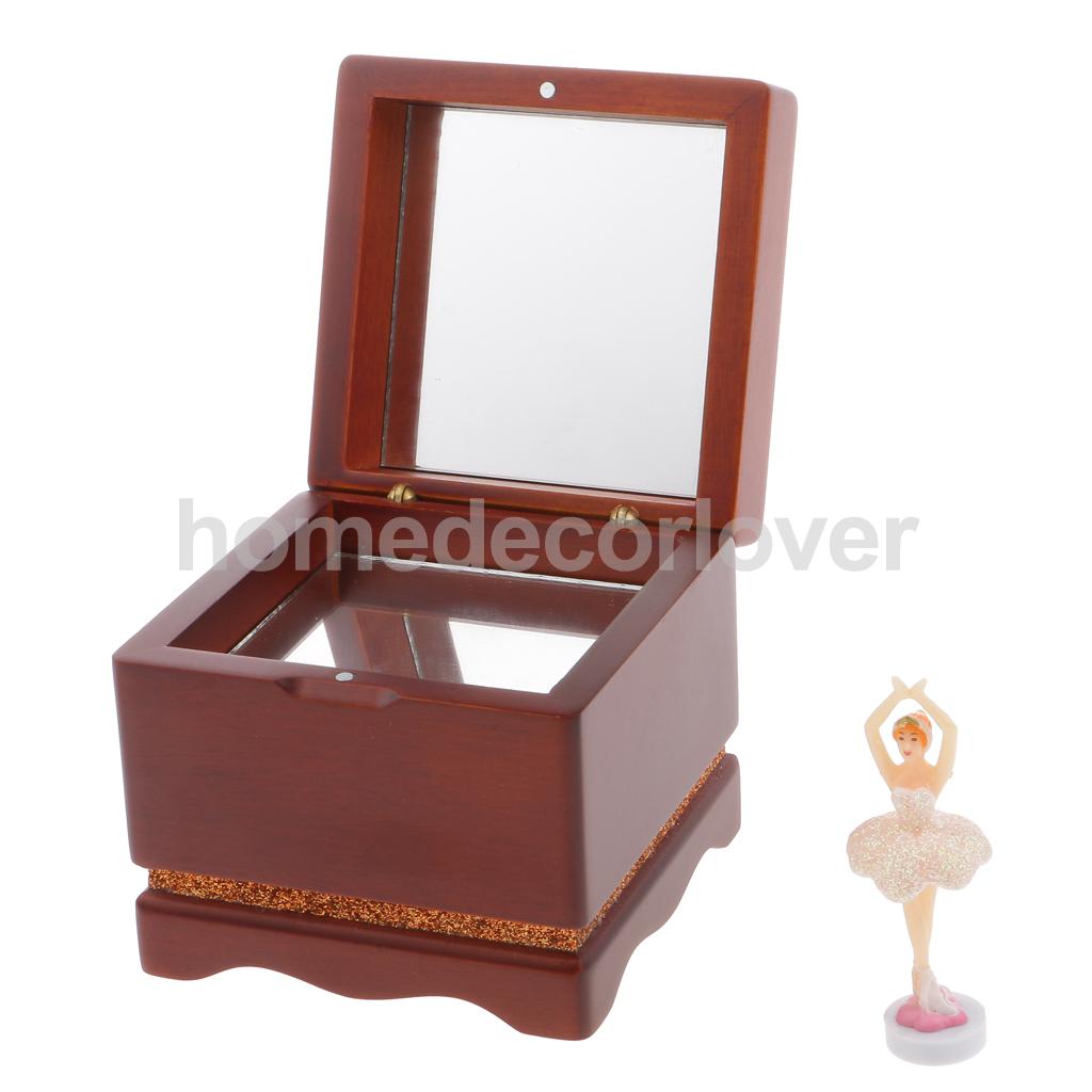 Vintage Wooden Dancing Girl Music Box Melody Box D... – Vicedeal