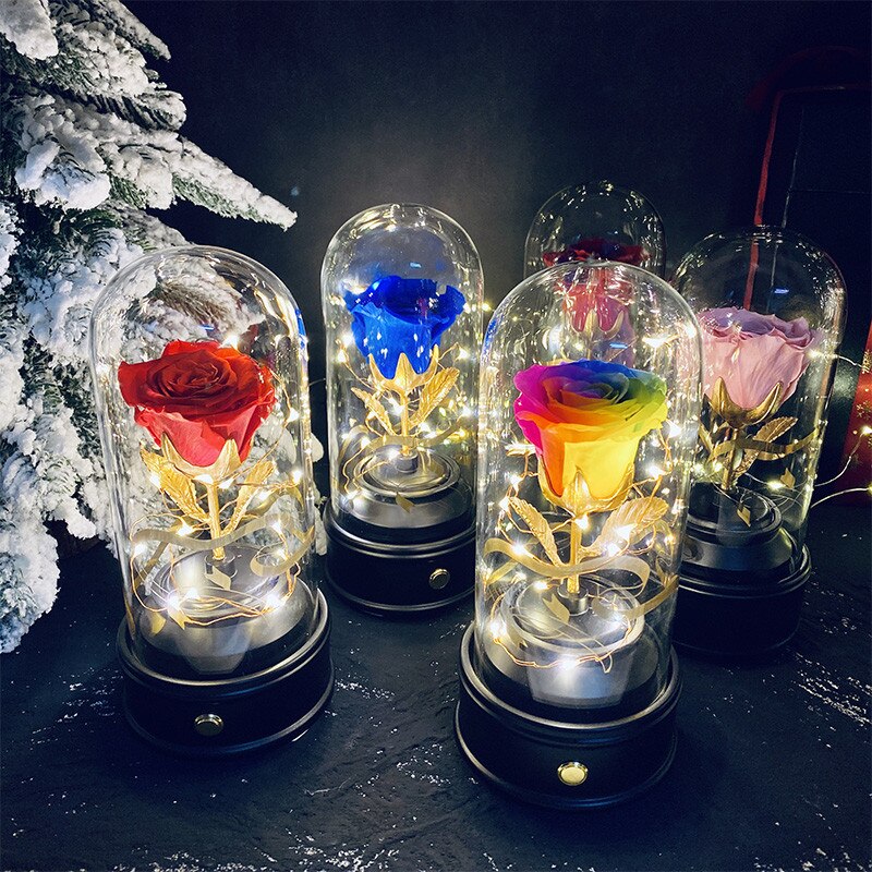 Preserved Fresh Flower Bluetooth Speaker Rose Last... – Vicedeal