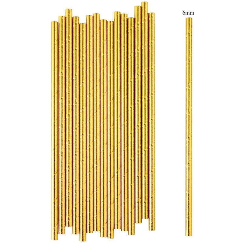 Gold Foil Paper Straws, Biodegradable Disposable P... – Vicedeal