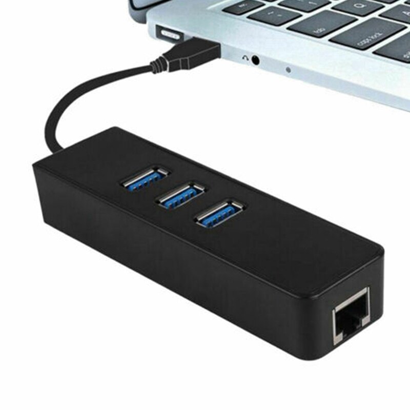 3 Ports USB 3.0 Hub Gigabit Ethernet Lan RJ45 & BN... – Grandado