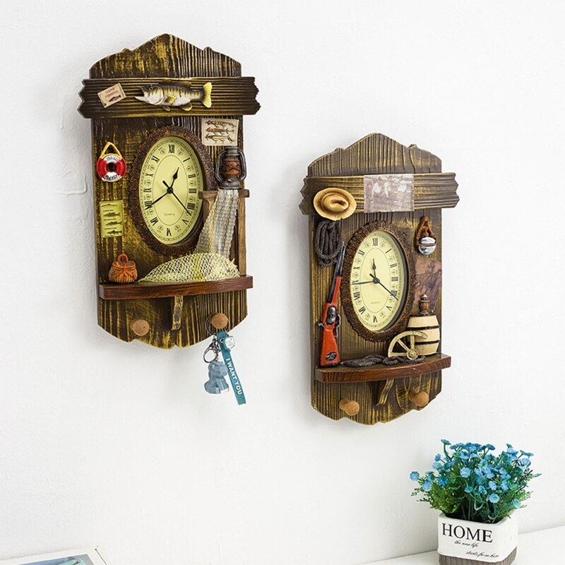 Vintage Wall Clock Rustic Farmhouse Decorative Tim... – Grandado