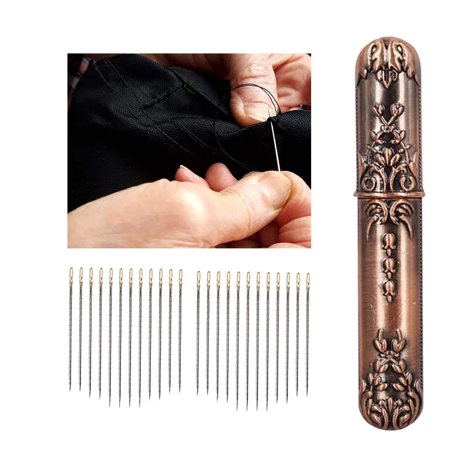 Self Threading Needles, Big Eye Embroidery Needle ... – Grandado