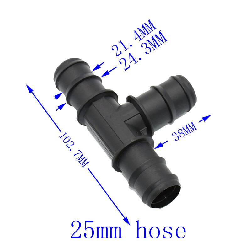 wxrwxy 25mm Tee barb hose connector water Tee conn... – Grandado