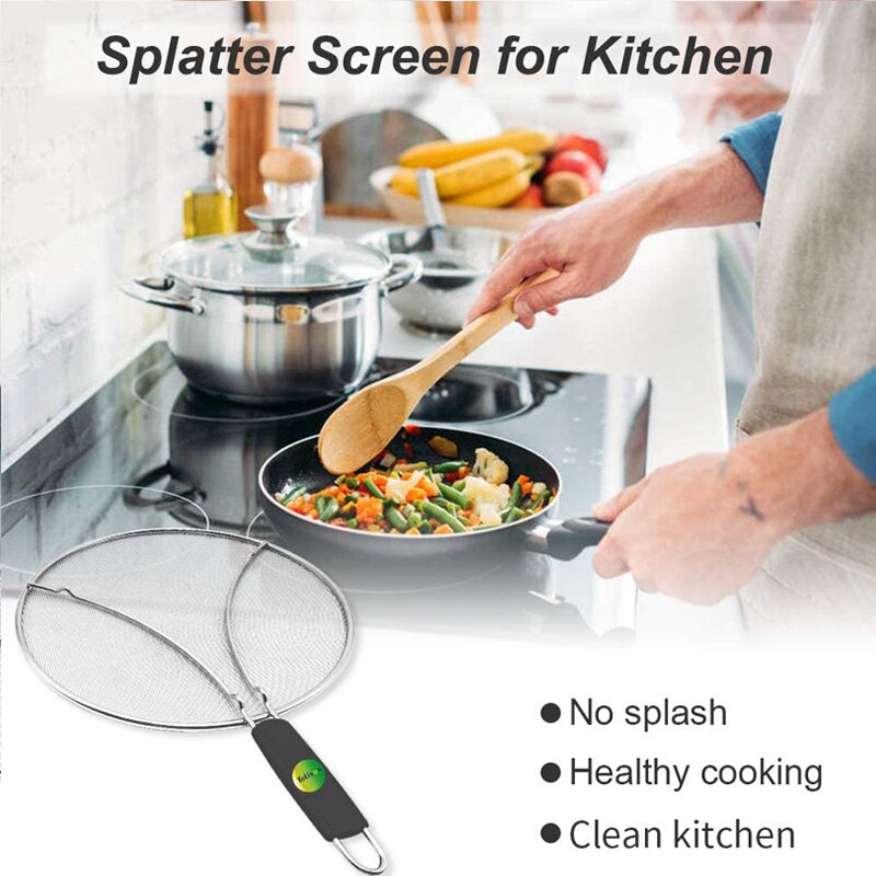 Grease Splatter Guard Splatter Screen for Frying P... – Grandado