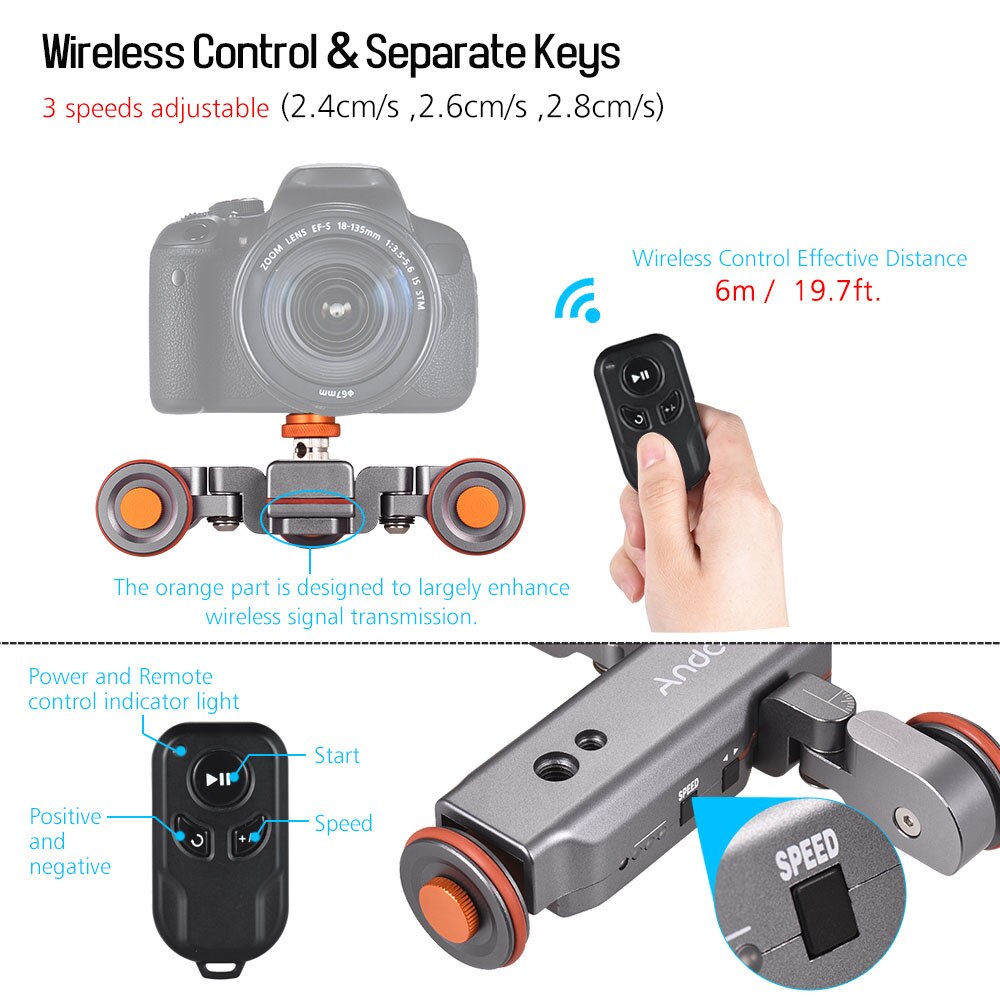 】Andoer L4 PRO Motorized Video Camera Dolly Electr... – Grandado