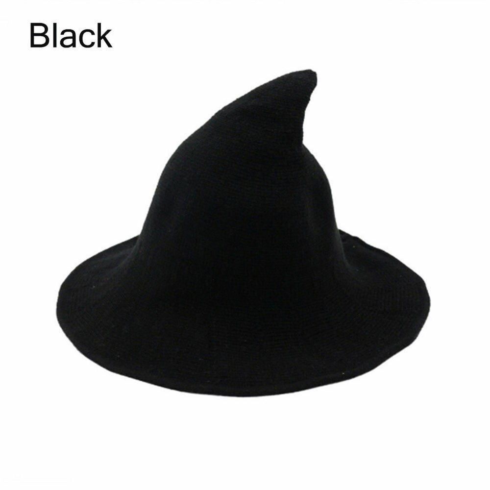 Women Modern Witch Wool Hat Foldable Costume Sharp... – Grandado