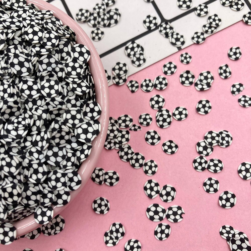 100g Mini Football Clay Slices Polymer Clay Sprink... – Grandado