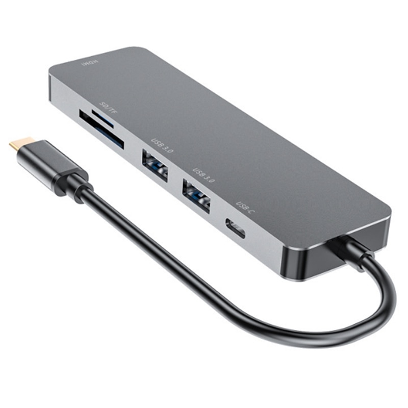USB C Hub 6 in 1 USB 3.0 Port Expander Adapter 4K ... – Grandado