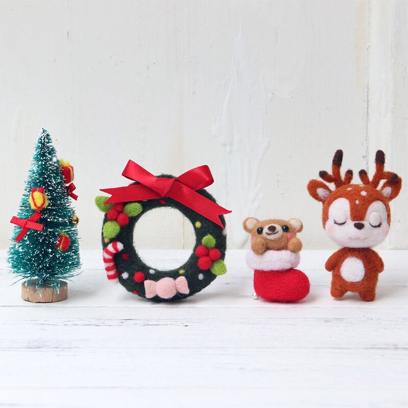 KAOBUY Lovely Sika Deer Christma Box Wool Felt Pok... – Vicedeal