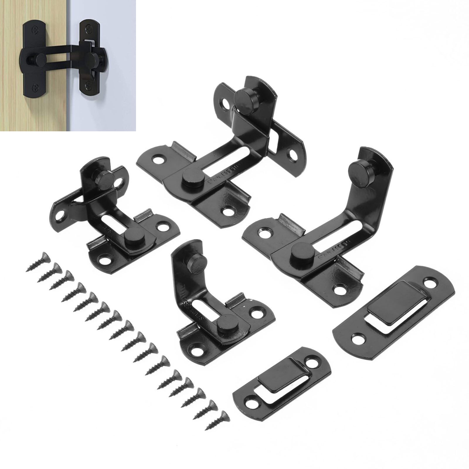 2Pcs Stainless Steel 90 Degree Door Latch Buckles ... – Grandado