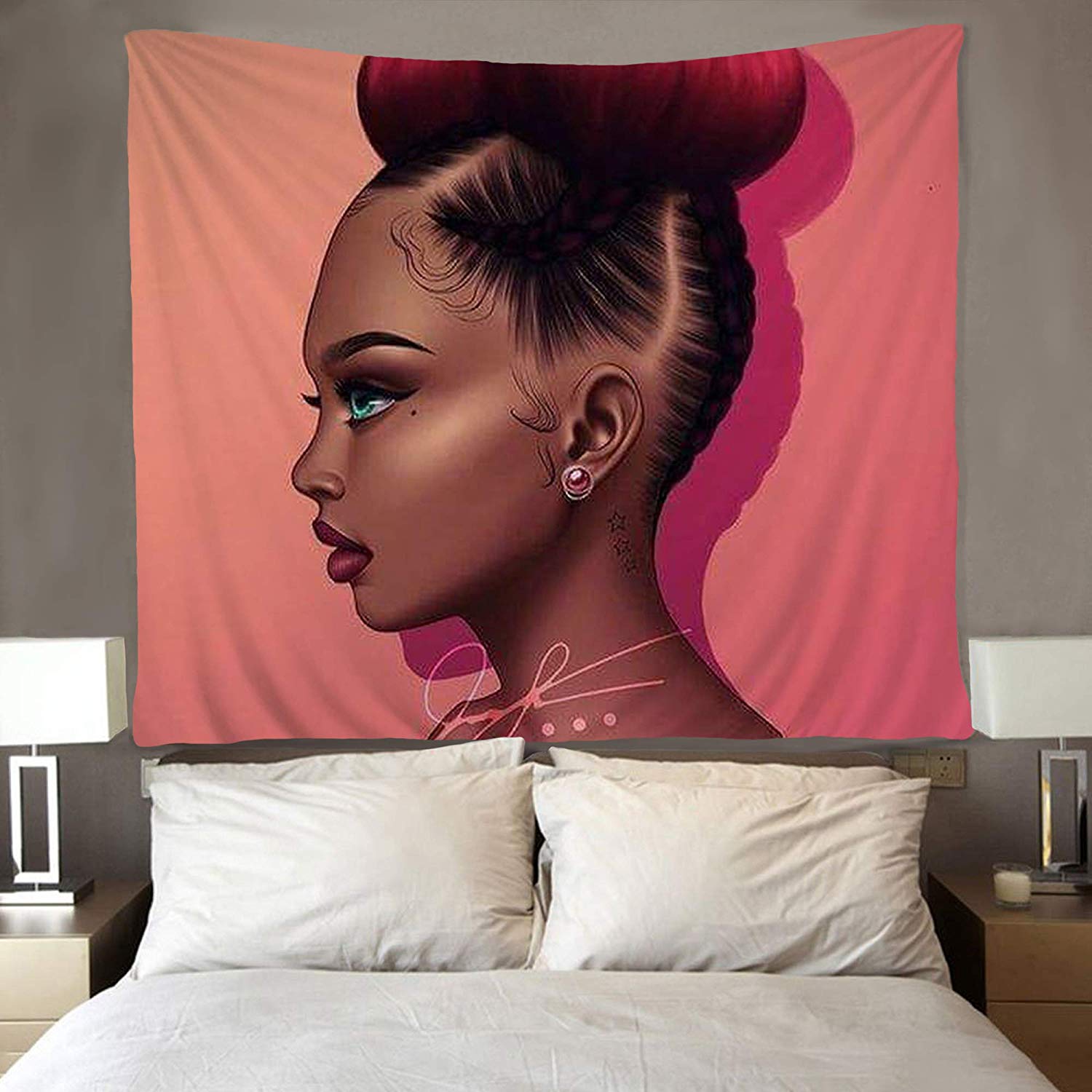 Afro Girl African American Red Hair Tapestries Hip... – Vicedeal