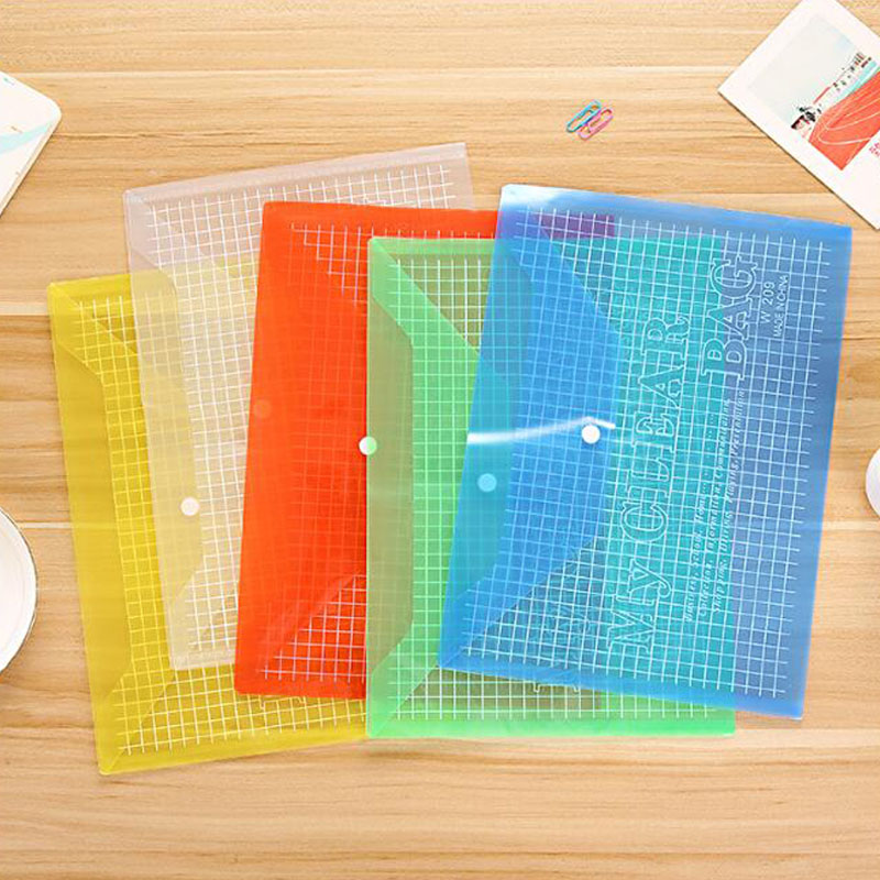 1Pc Transparante Kleur A4 Data Bestand Zak Snap-On... – Grandado