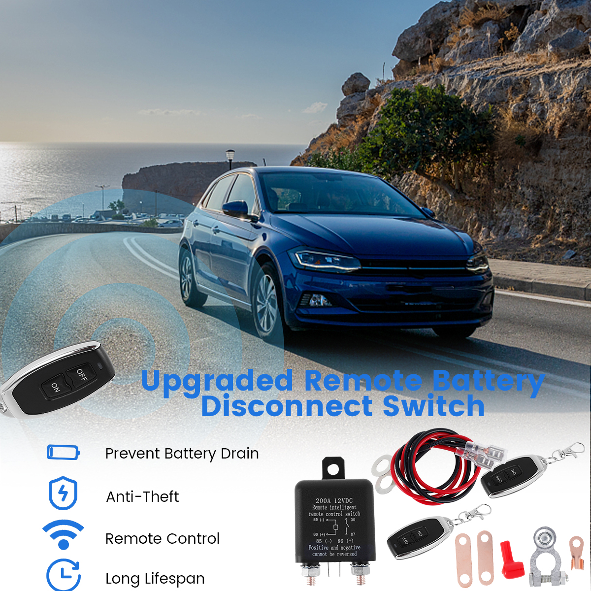 Remote Battery Disconnect Switch 12V 200A Kill Swi... – Vicedeal