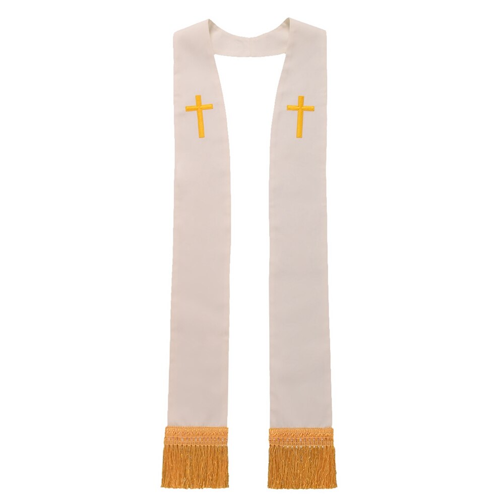 Catholic Church Blue White Stole Red Cross Stole C... – Grandado