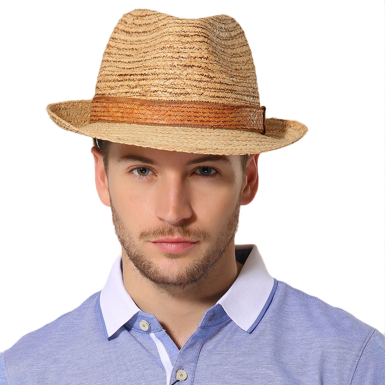 Male Summer Straw Men's Jazz hat Raffie straw ... – Grandado