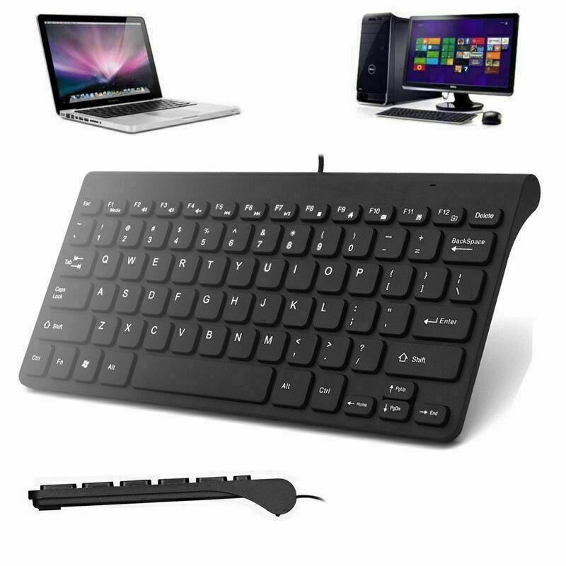 78 Keys Mini Slim Wired USB Keyboard Waterproof Fo... – Grandado
