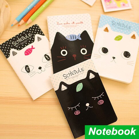 4pcs Kawaii Mini Diary Cute Cat Binding Notebook P... – Vicedeal
