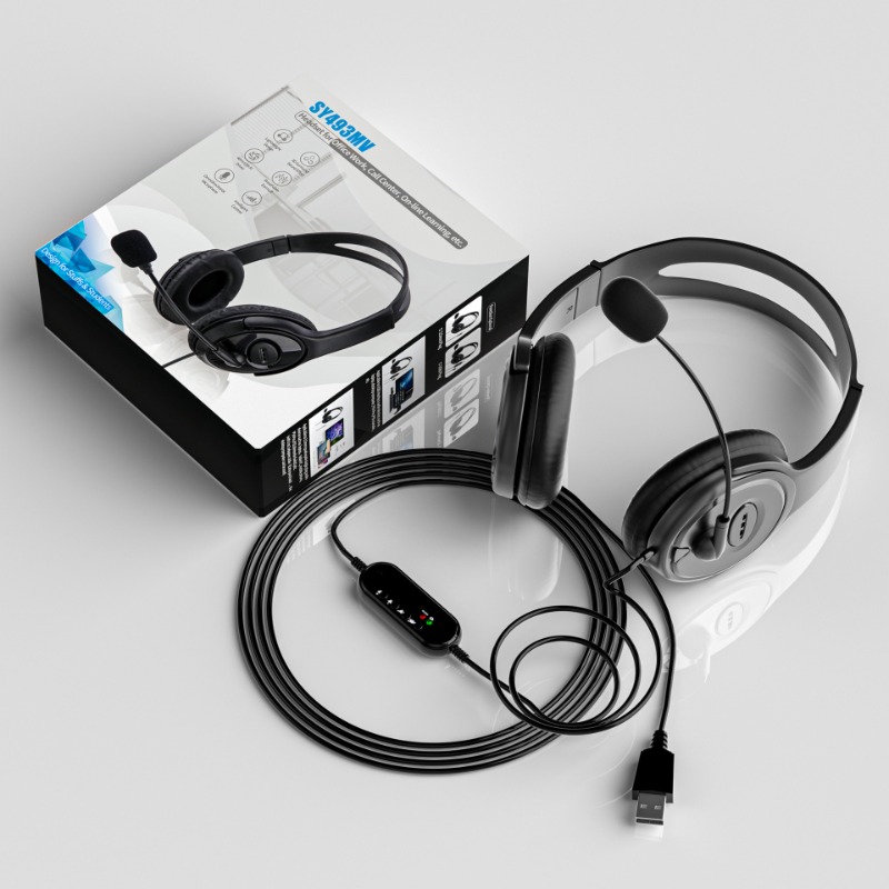 Wired headset USB headset Computer teaching call h... – Grandado