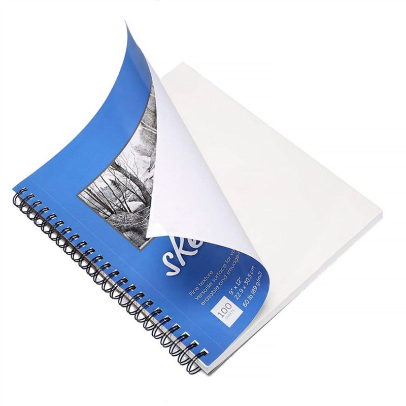 100 Sheets 9x12\" Sketch Drawing Paper Book Sketch... – Vicedeal