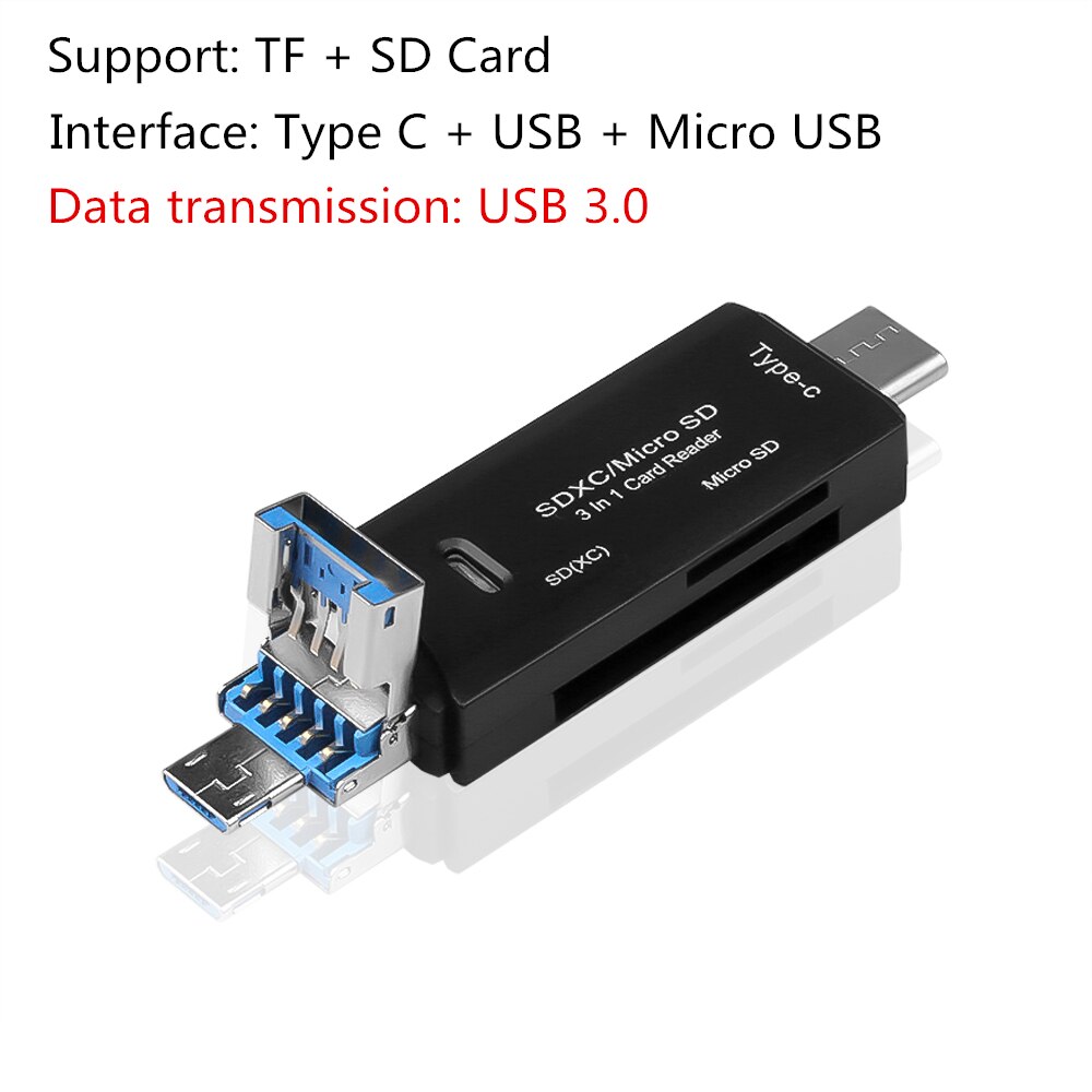 KEBIDU-Adaptador USB 3,0 tipo C OTG a SD, microSD,... – Grandado