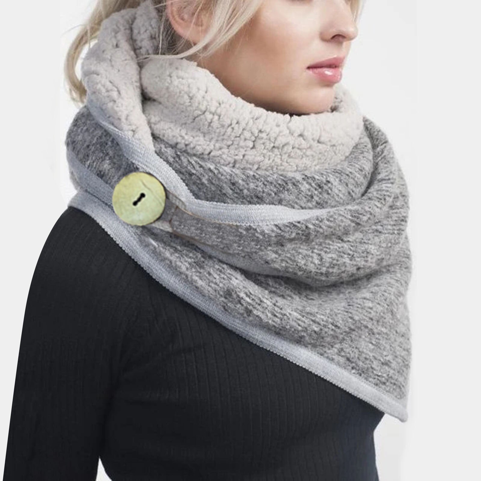 Ladies Retro Print Thick Plush Scarves Women Casua... – Vicedeal