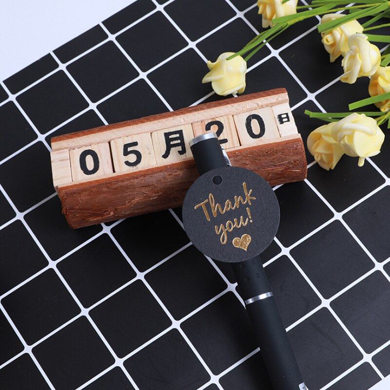 100pcs/lot Thank You Bronzing Kraft Paper Hang Tag... – Vicedeal