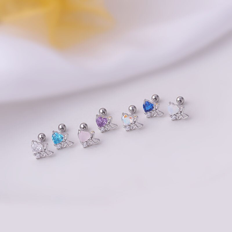 1Pc Stainless Steel Helix Stud Earrings Butterfly ... – Grandado